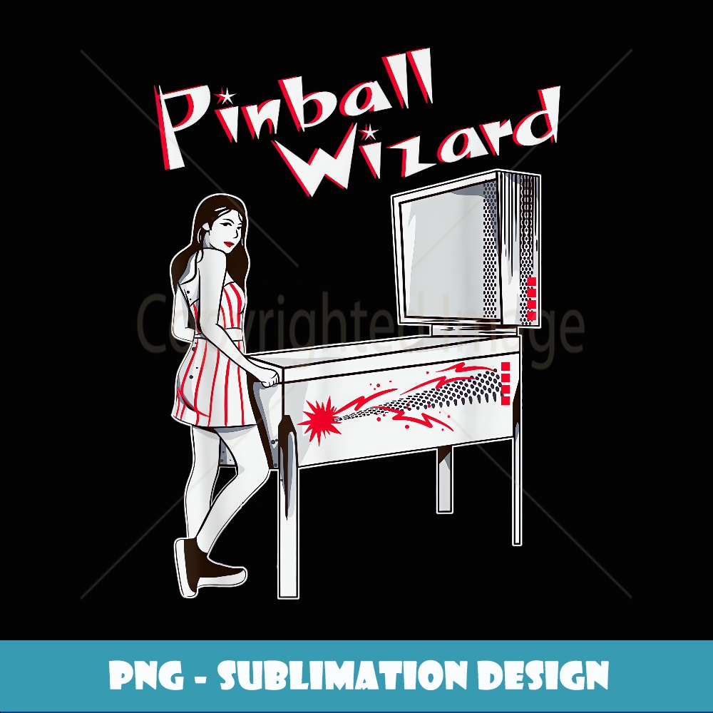 Pinball Wizard Pinball Machine with Woman Playing - Premium - Inspire ...