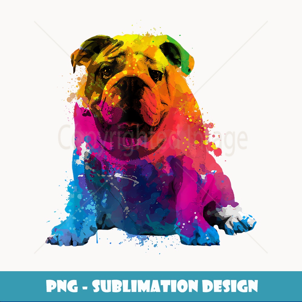 Cool Bulldog Art For Men Women Dog English Bulldog Lover - S | Inspire ...