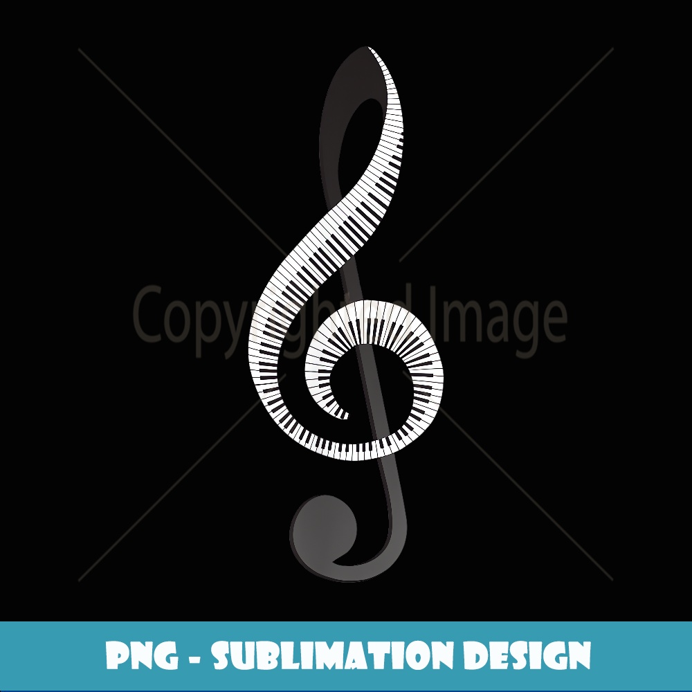 Funny Piano Gift For Men Women Cool Treble Clef Musical Note | Inspire ...