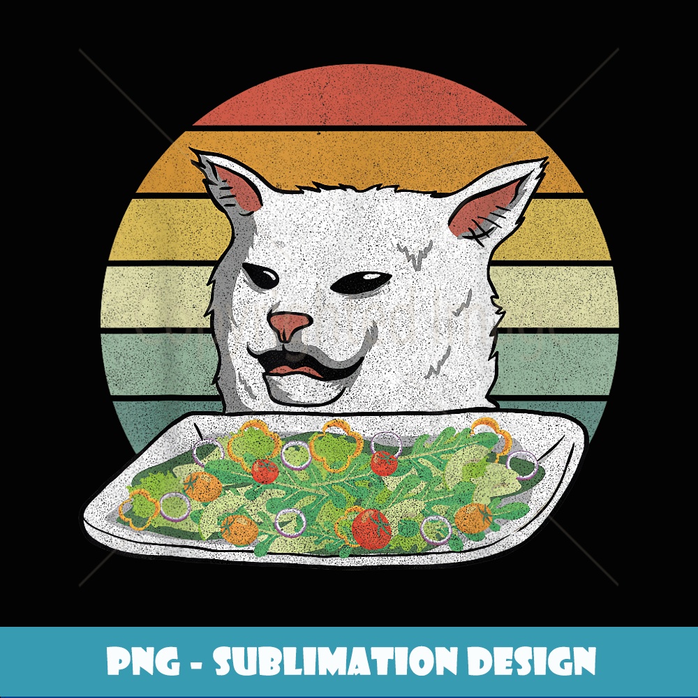 Angry Women Yelling At Confused Cat At Dinner Table Meme Cat | Inspire ...