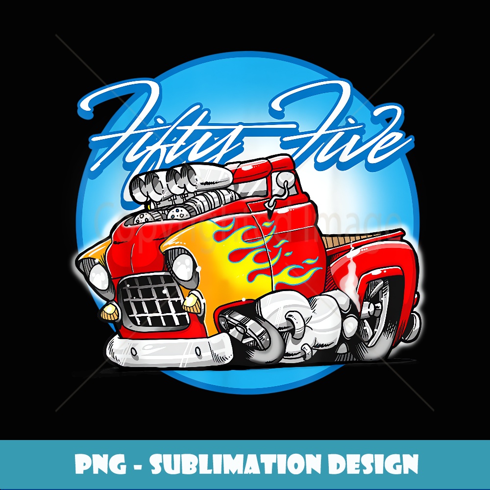 Classic 55 Hot Rod Pickup Truck - Digital Sublimation Downlo | Inspire ...