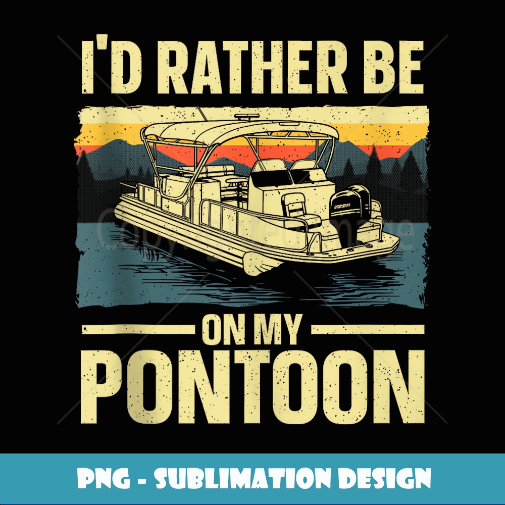 Pontoon Boat Art For Men Women Lake Pontoon Boat Captain - P | Inspire ...