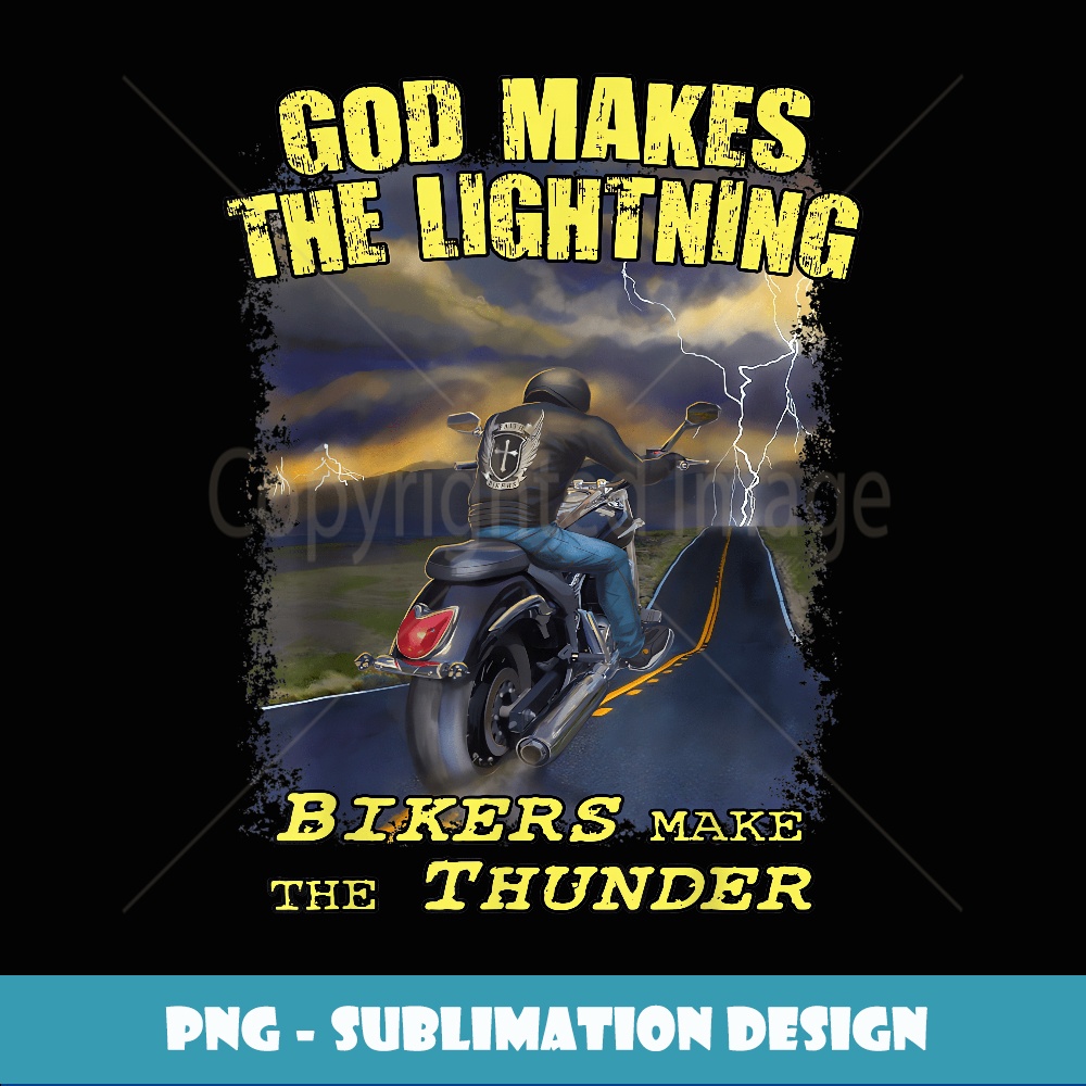 God Lightning Christian Biker Motorcycle Jesus Design - PNG | Inspire ...