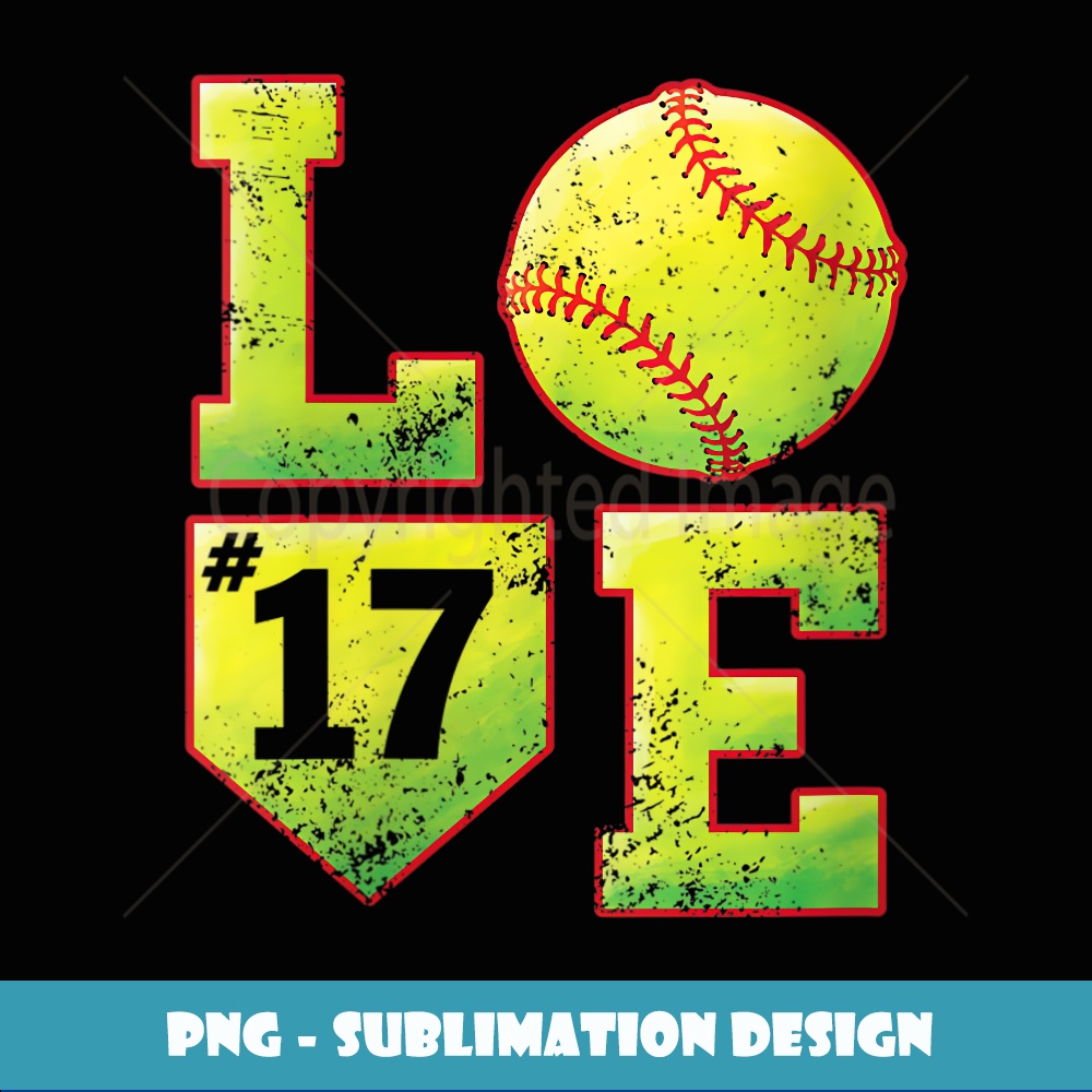 Womens Softball Player Number 17 Softball Mom Dad 17 Biggest | Inspire ...