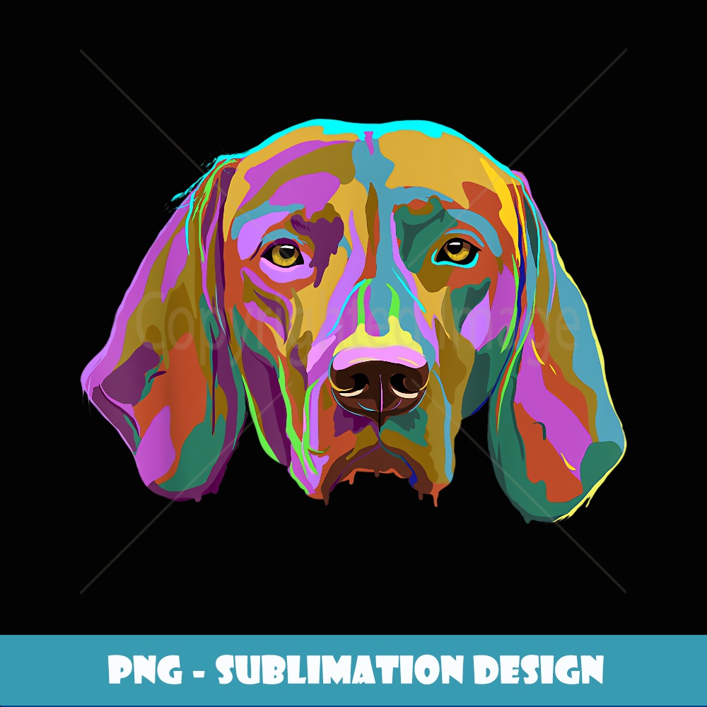 Colourful Dog Vizsla - PNG Transparent Sublimation Design | Inspire Uplift