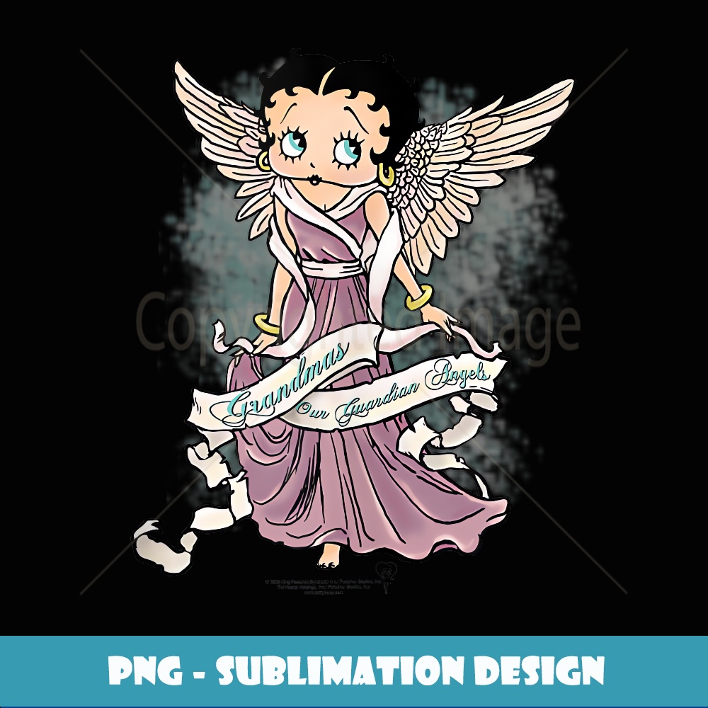 Betty Boop Grandma Guardian Angel - Creative Sublimation PNG | Inspire Uplift