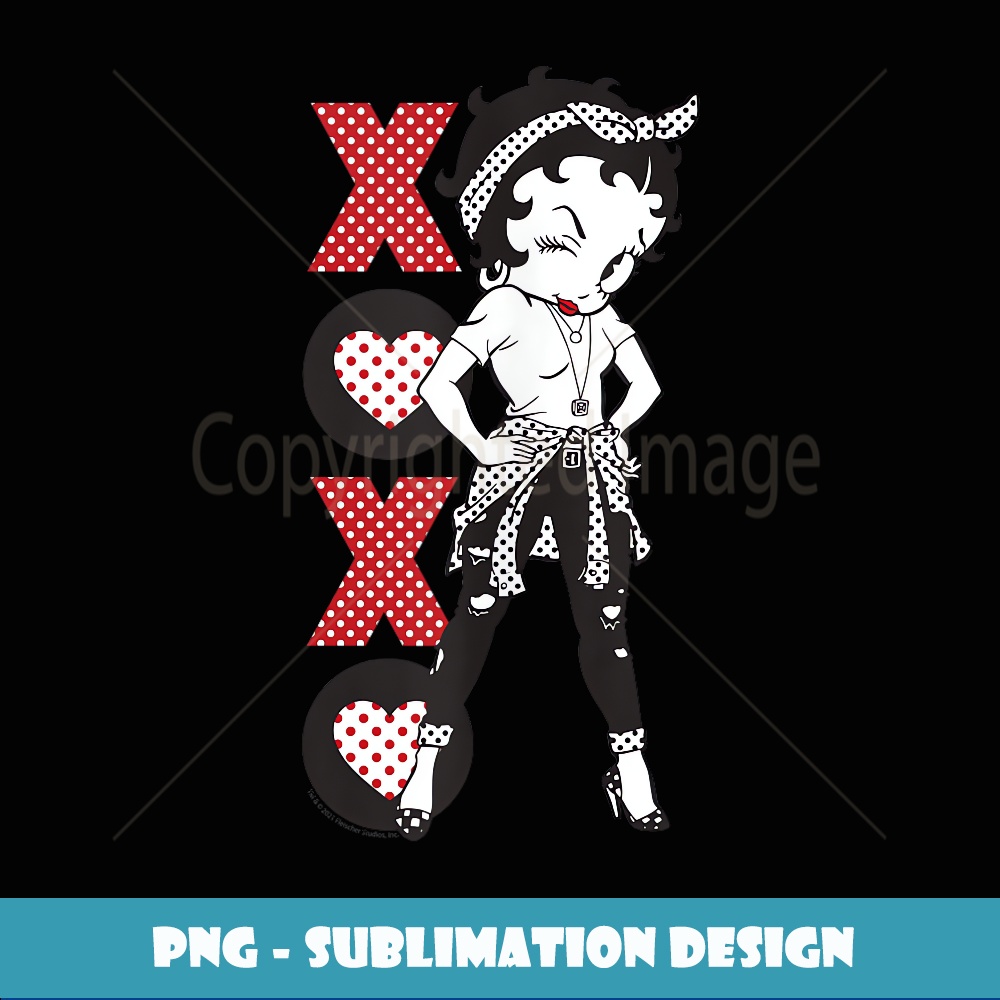 Betty Boop Modern XOXO - Modern Sublimation PNG File | Inspire Uplift
