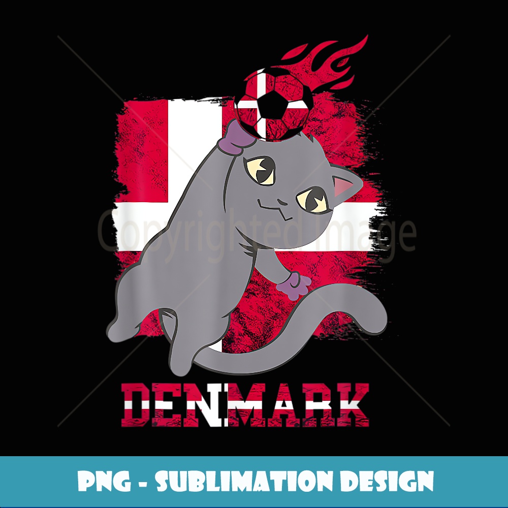 Denmark Football Danes Cat Denmark Flag Dansk Danish Flag - | Inspire ...