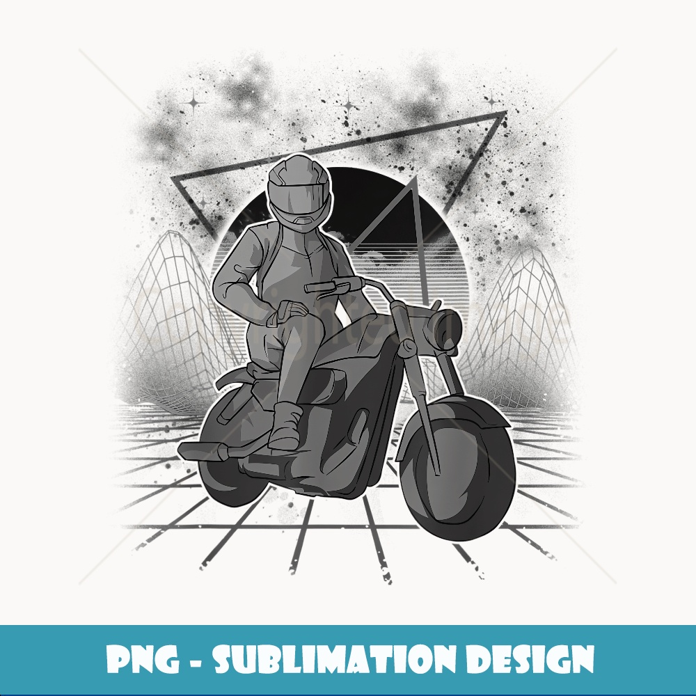 Futuristic Biker Cool Motorcycle Rider - Modern Sublimation - Inspire ...
