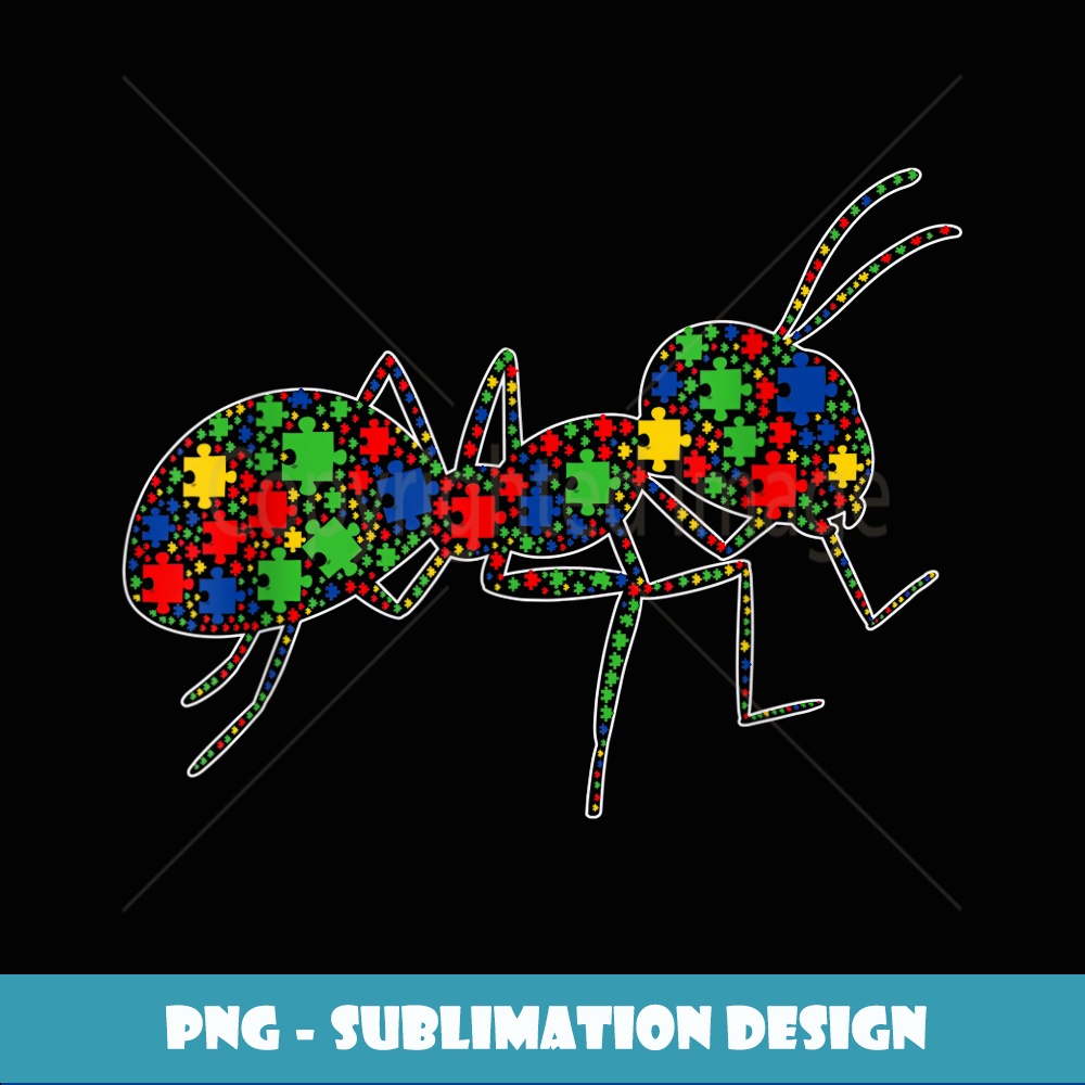 Funny Ant Animals Puzzle Pieces Autism Awareness - PNG Trans | Inspire ...