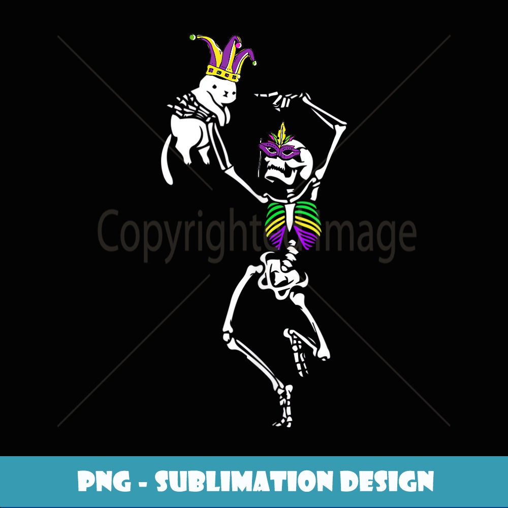 Jester Skeleton Dancing Cat Mardi Gras Mask Carnival Parade | Inspire ...