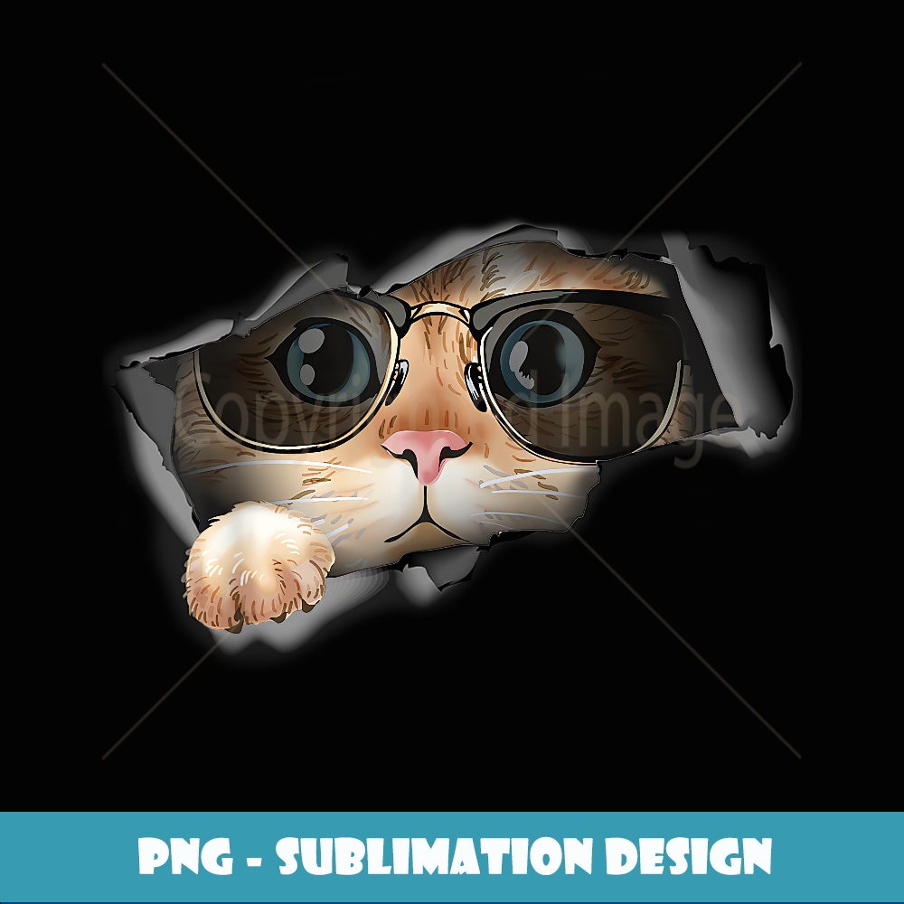 Cats 365 Cute Glass cat - Signature Sublimation PNG File | Inspire Uplift