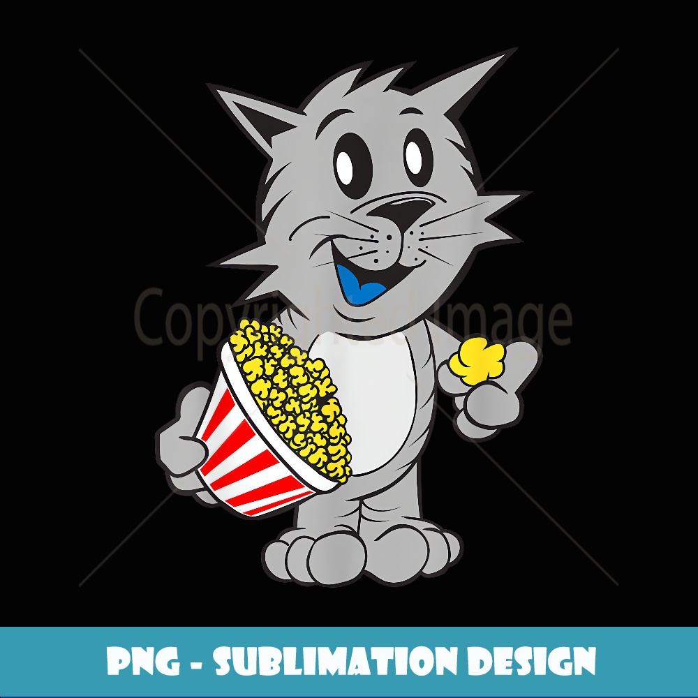 Cat Popcorn Funny for Movie Night Film Nerd Cute T - Signatu | Inspire ...