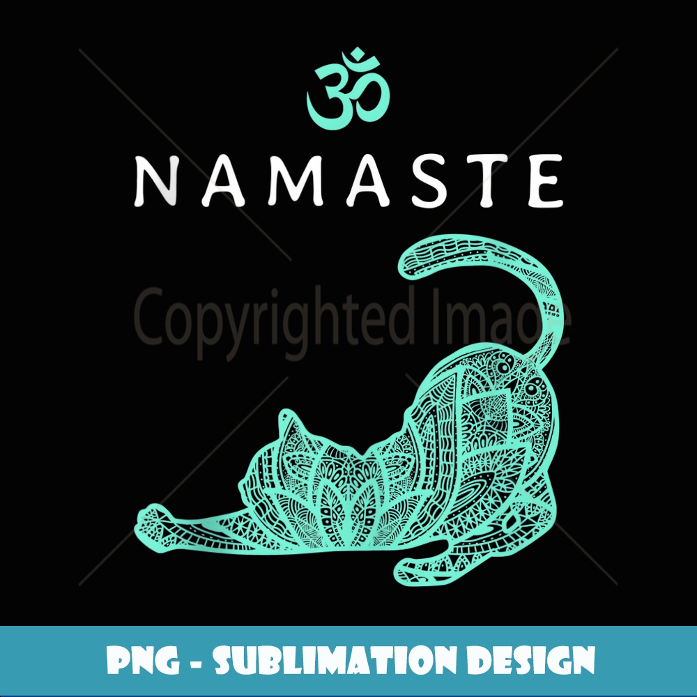Cute Namaste Cat In Yoga Pose Om Symbol Men Women Gift - Dig | Inspire ...