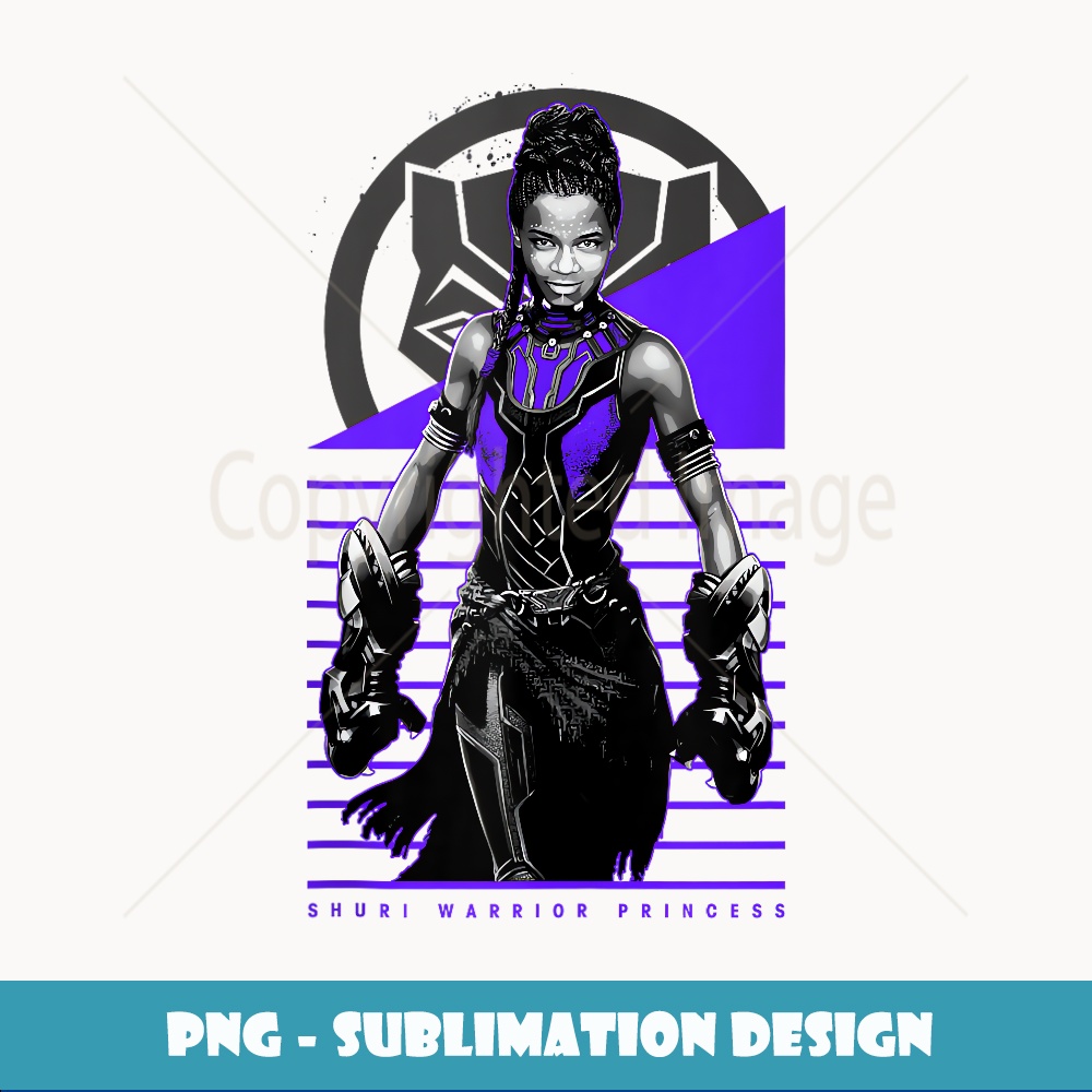 Marvel Black Panther Shuri Warrior Princess Striped Portrait | Inspire ...