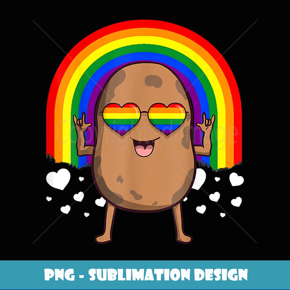 LGBT Potato Gay Pride Rainbow LGBT Cute - Professional Subli | Inspire ...