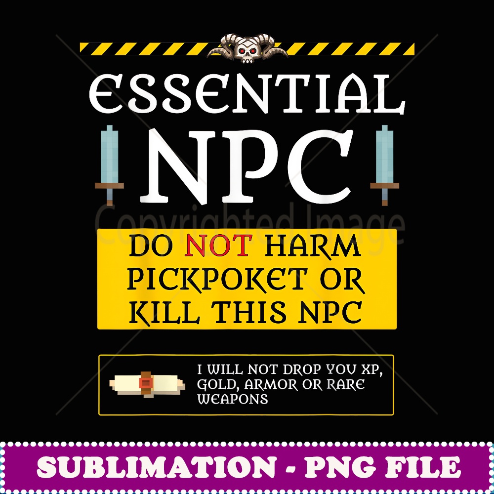 Funny Essential NPC Do Not Harm Humor - Exclusive Sublimatio | Inspire ...