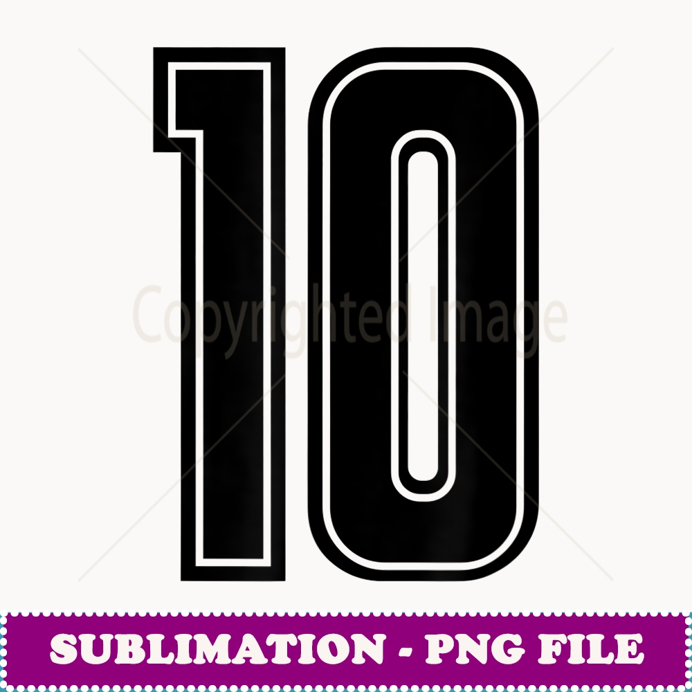 Jersey 10 Black Sports Team Jersey Number - PNG Transparent | Inspire ...