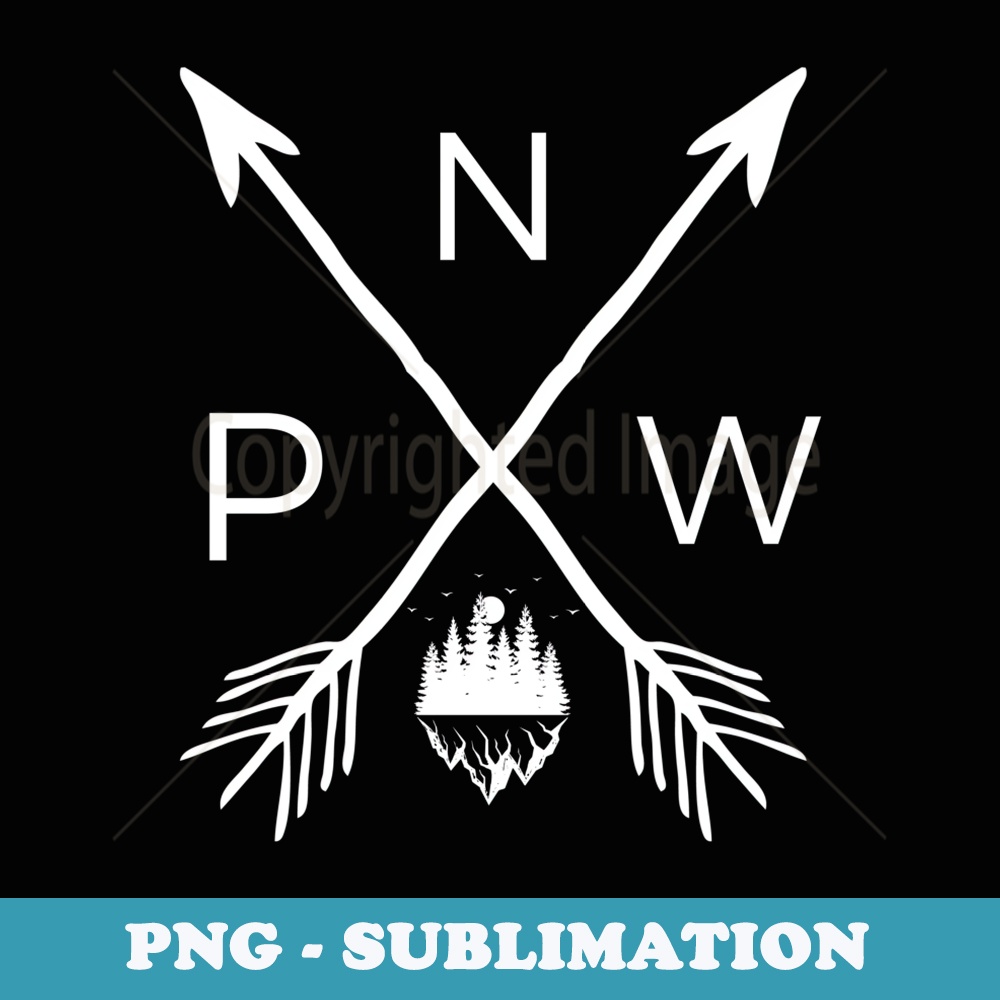 Pacific Northwest Cool PNW - Modern Sublimation PNG File | Inspire Uplift
