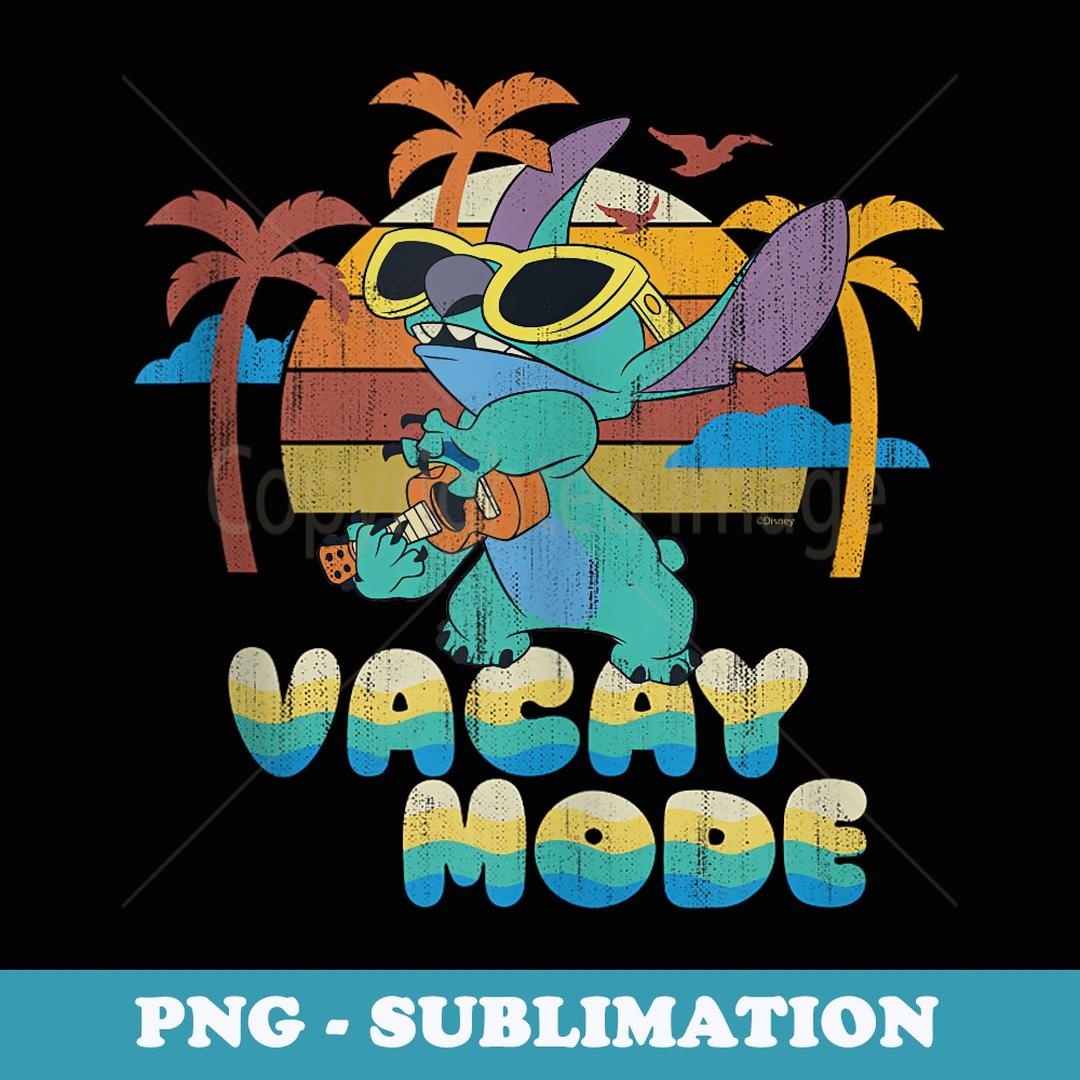 Disney Stitch Island Vacay Mode Retro Distressed - PNG Subli | Inspire ...
