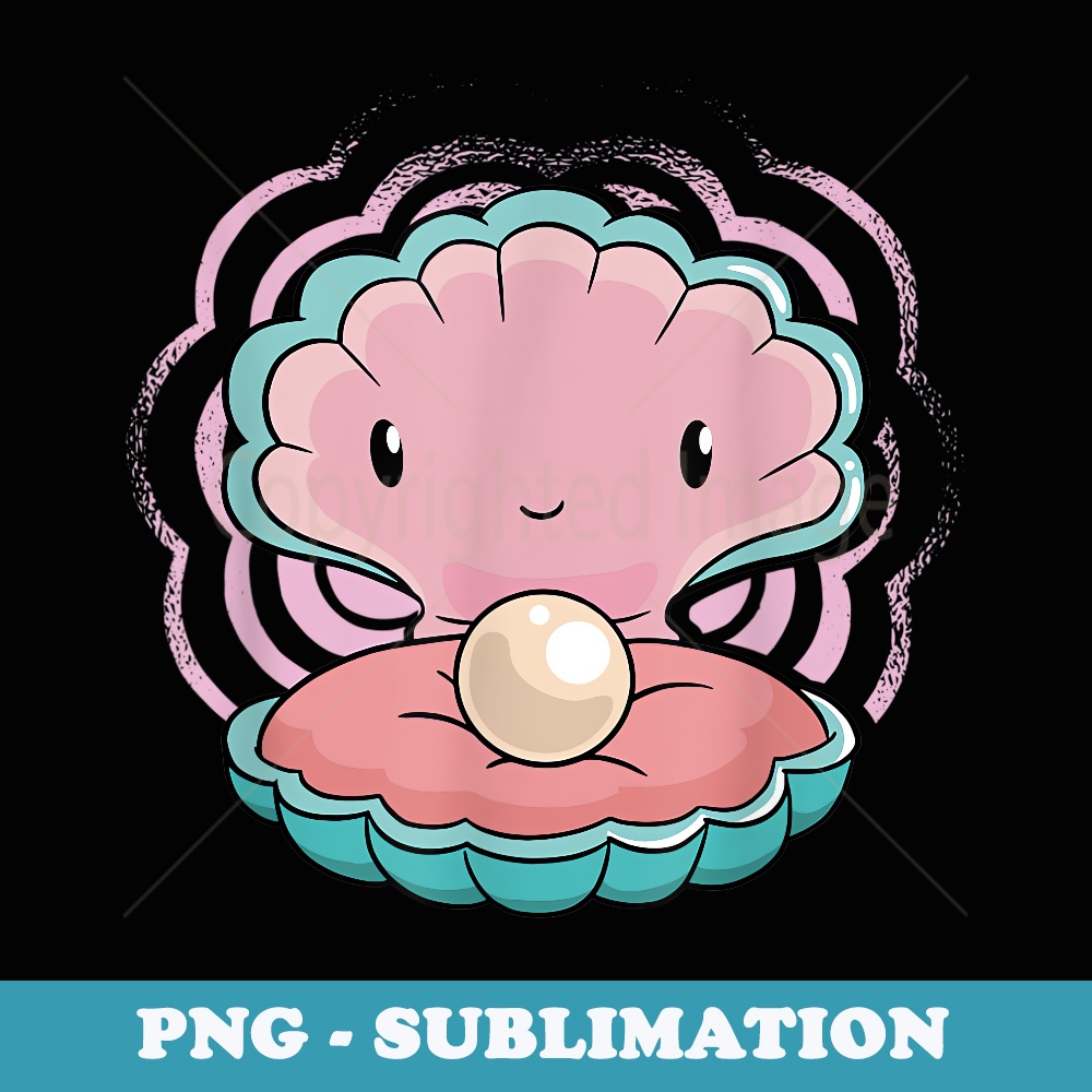 Cartoon Shell Bead Clam - PNG Transparent Sublimation File | Inspire Uplift