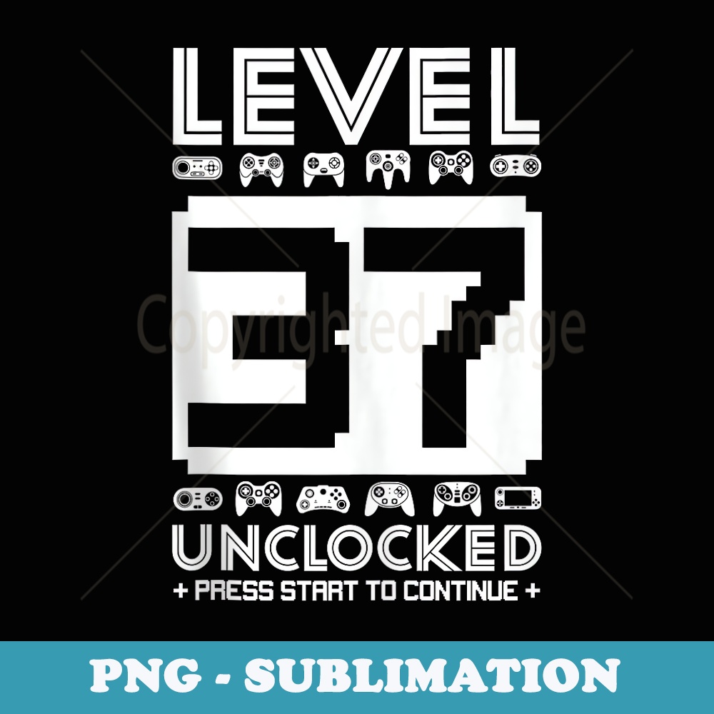 Level 37 Unlocked Video Gamer 37th Birthday - Stylish Sublim | Inspire ...