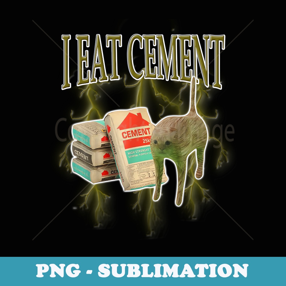 I Eat Cement Cursed Funny Meme Cat Trend Sarcastic Meme - De | Inspire ...