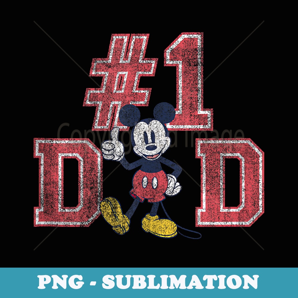 Disney Mickey Mouse Number One Dad Red Font Fathers Day - PN | Inspire ...