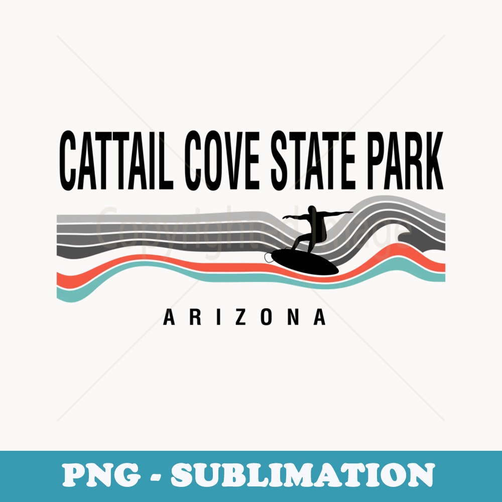 Arizona Cattail Cove State Park Surfboard Retro - PNG Transp | Inspire ...