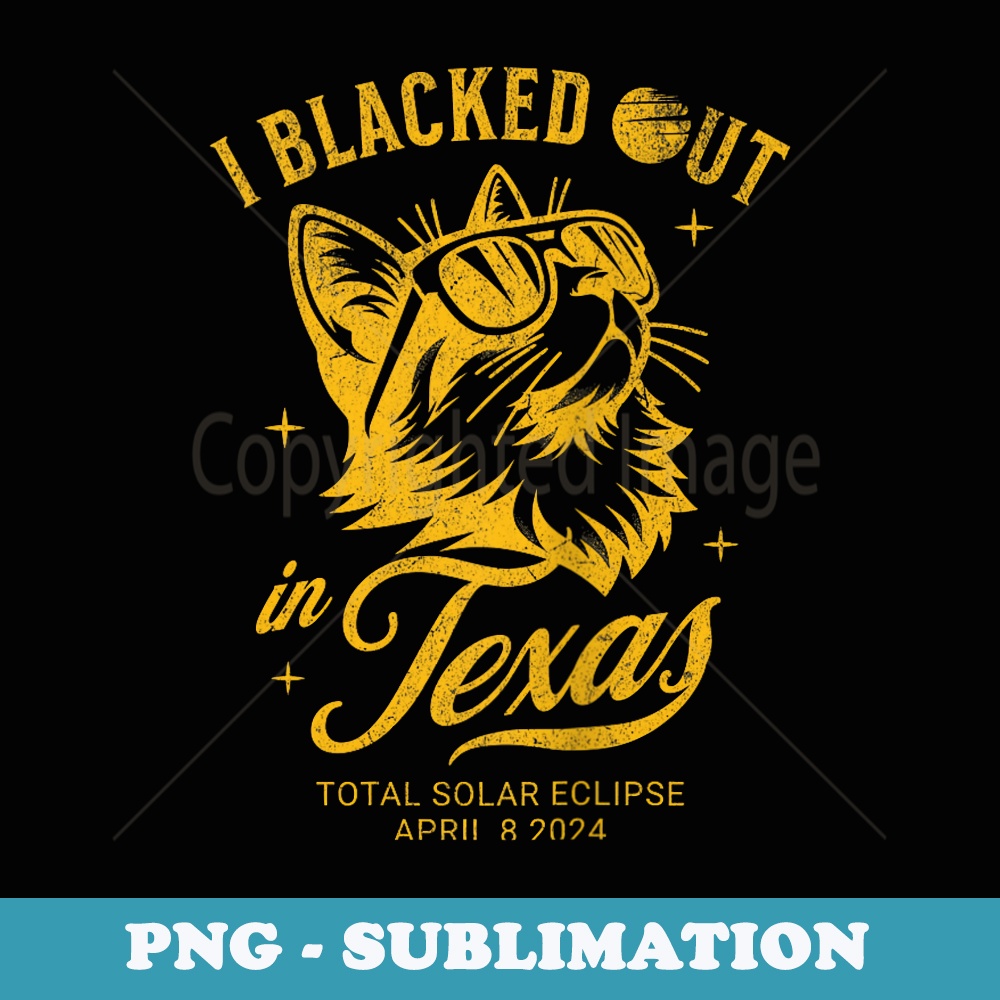 I Blacked Out In Texas Solar Eclipse 2024 Cat Back Print - P | Inspire ...