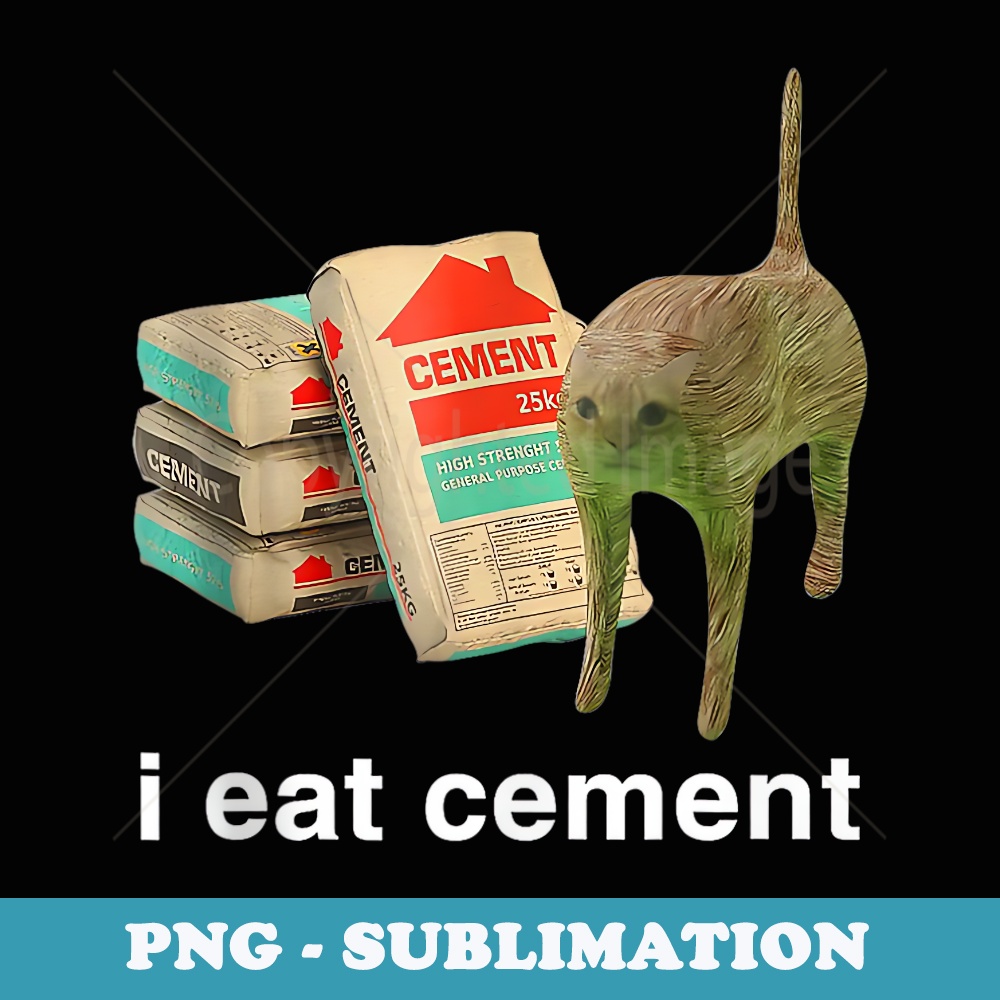 I Eat Cement Cursed Cat Funny Oddly Specific Meme - Special | Inspire ...
