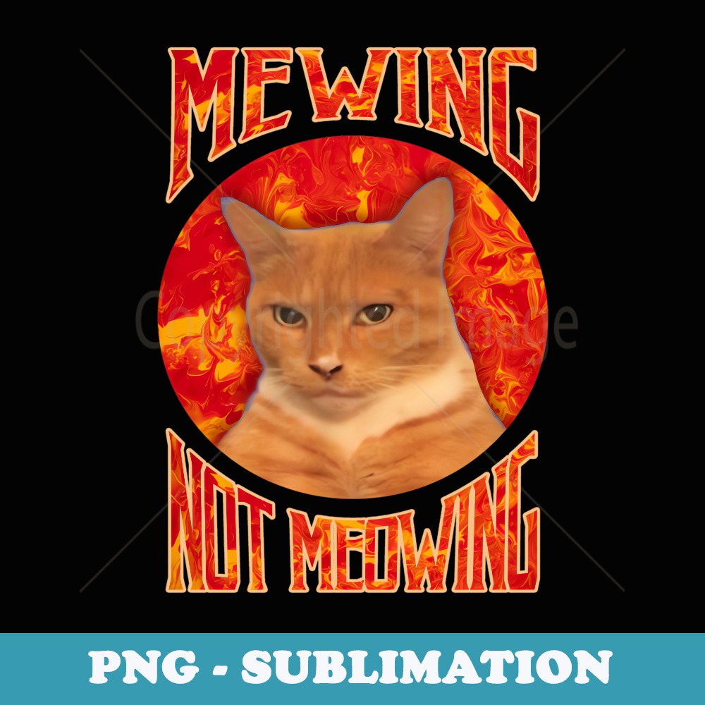 Funny Cat Meme Mewing Not Meowing LooksMaxxing - Vintage Sub - Inspire ...