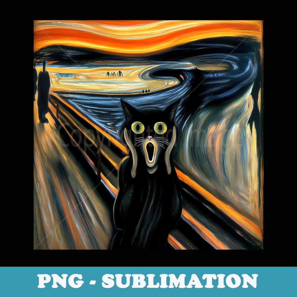 The Scream Black Cat Munch Expressionism Artsy - Premium Sub | Inspire ...