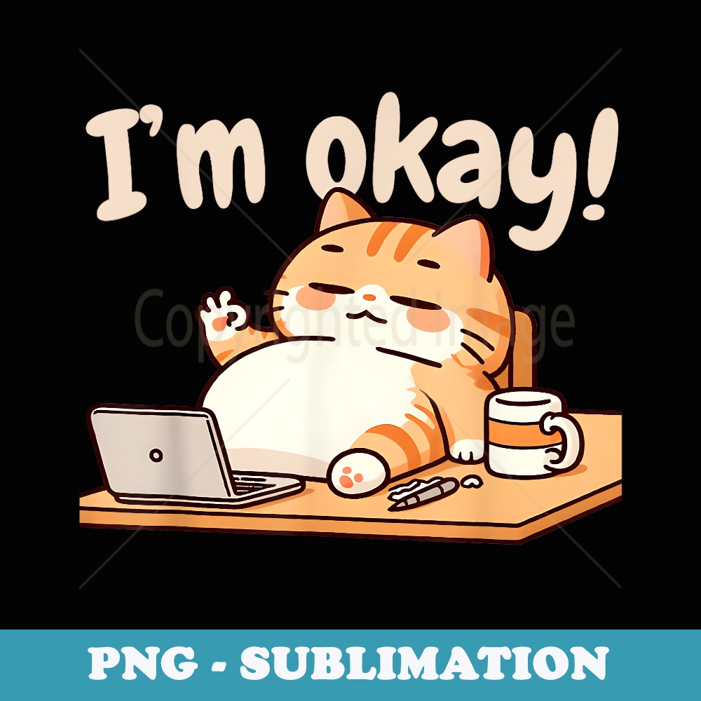 Funny Cat Hard Work Cat OKay Employee Office Meme Tired Cat | Inspire ...
