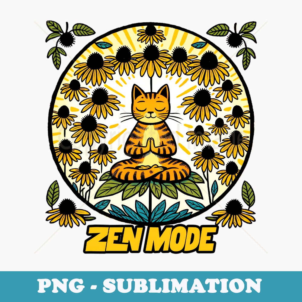 Zen Mode kitty cat meditation yoga class - Sublimation Digit | Inspire ...