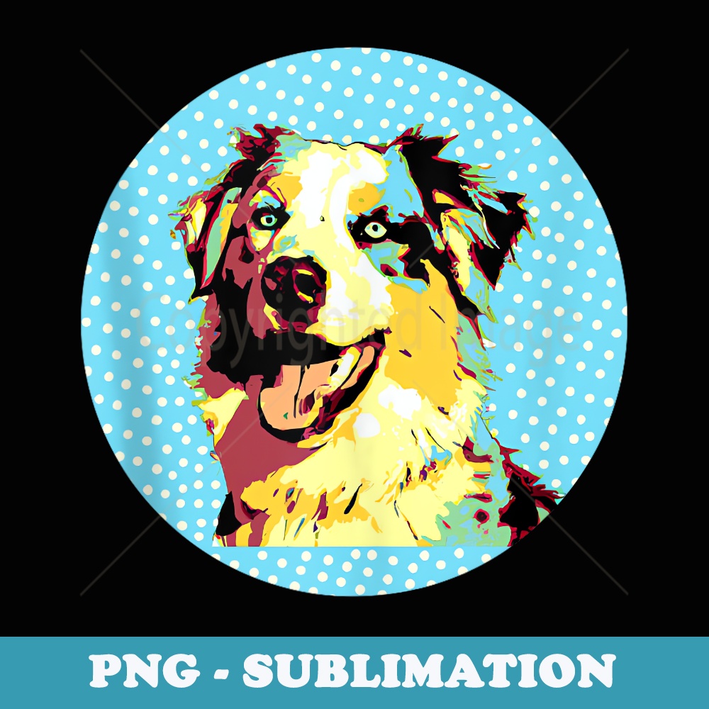 Australian Shepherd Dog Aussie Doggo 80s Comic Book Style - | Inspire ...