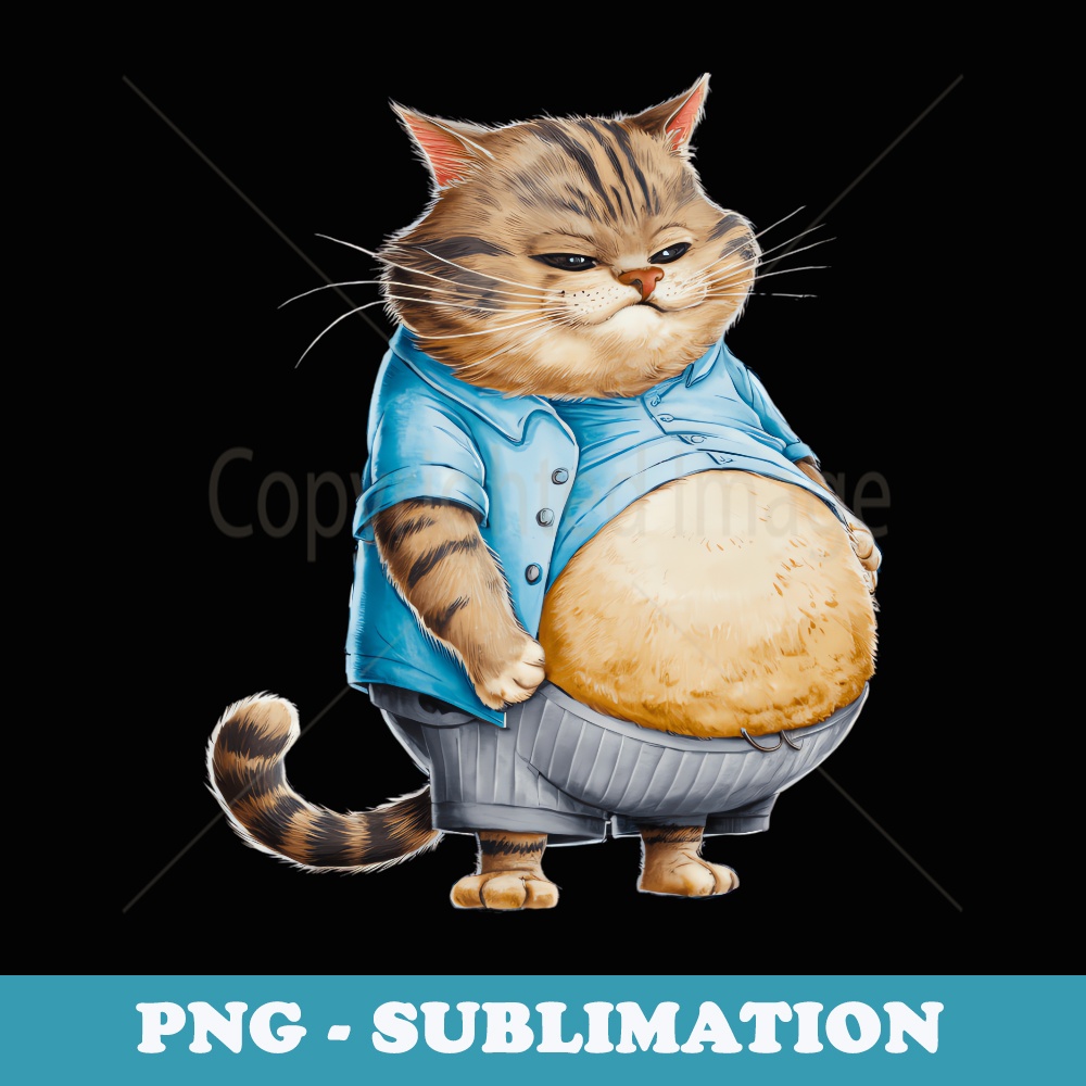 Funny Fat Cat Art Design Fat Kitten Cat Lover - Artistic Sub | Inspire ...