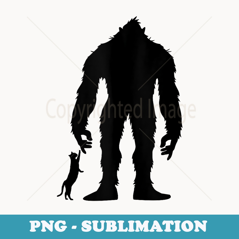 Bigfoot Walking Cat Funny Sasquatch with Goofy Cat - Aesthet | Inspire ...
