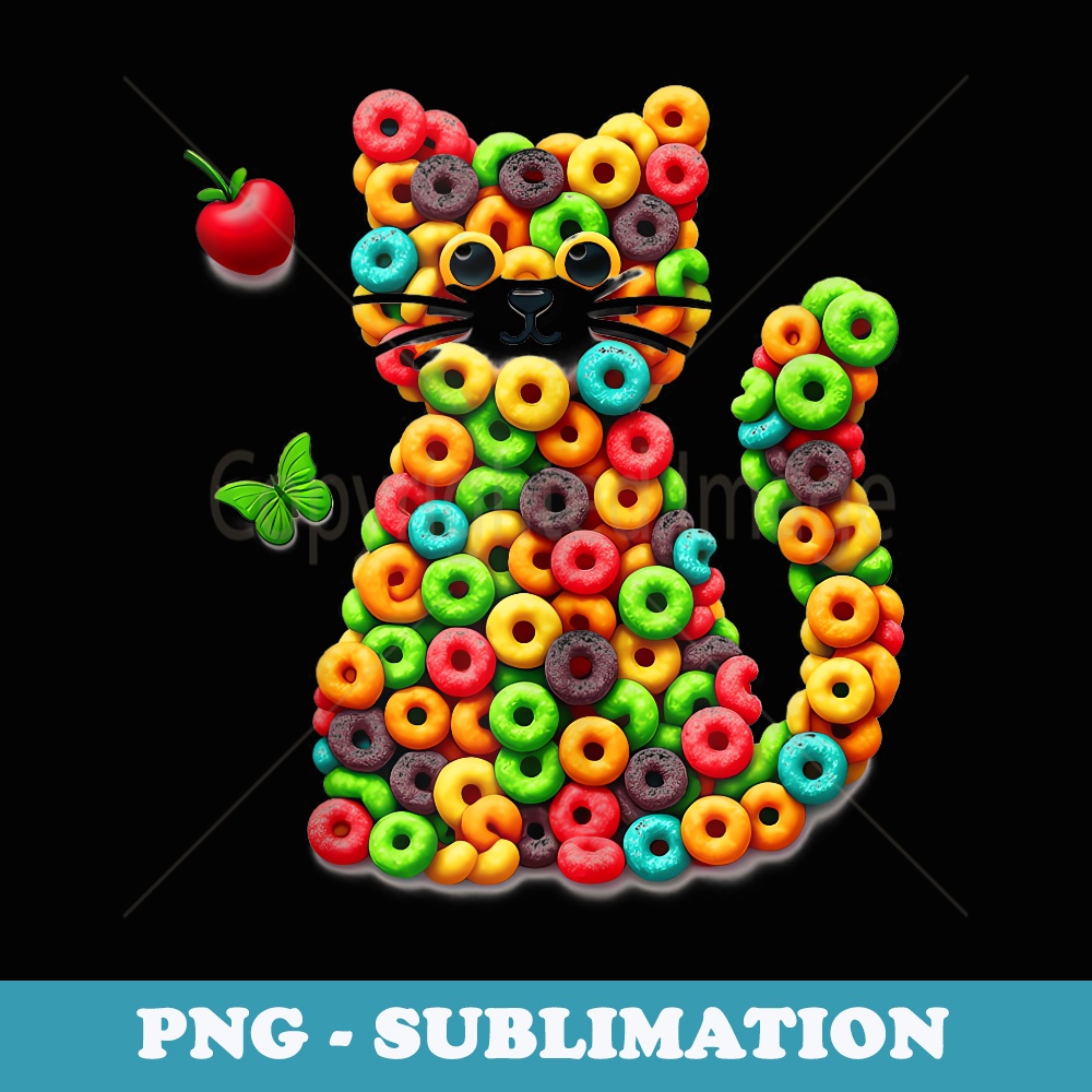 Meet the Fruit Loops Cat Colorful and Cute - Creative Sublim | Inspire ...