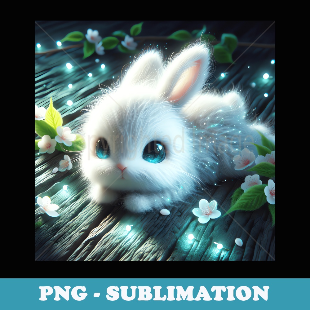 Fantasy Cute Rabbit Sakura Tree - Modern Sublimation PNG Fil | Inspire ...
