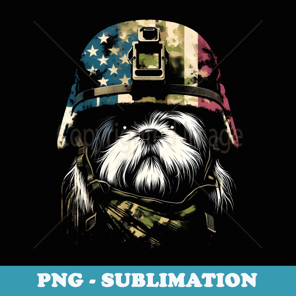 Shih Tzu American Soldier - Patriotic Dog USA Flag | Inspire Uplift