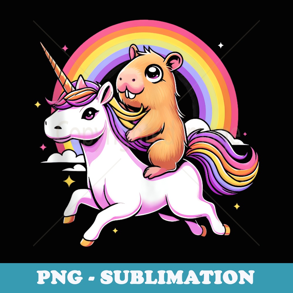Cute Kawaii Anime Capybara Riding Unicorn Funny Capybara - P | Inspire ...