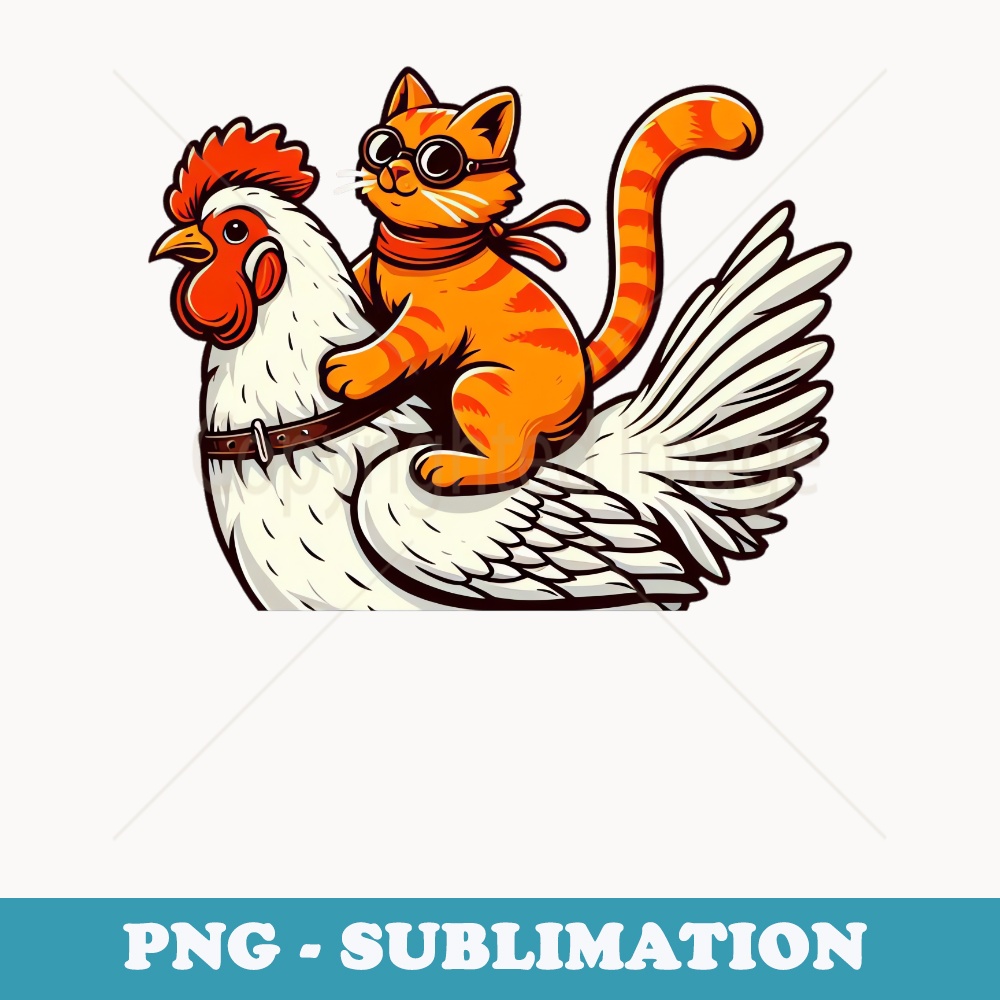 Funny Cat Riding Chicken For Farming And Farmers Rooster - S | Inspire ...