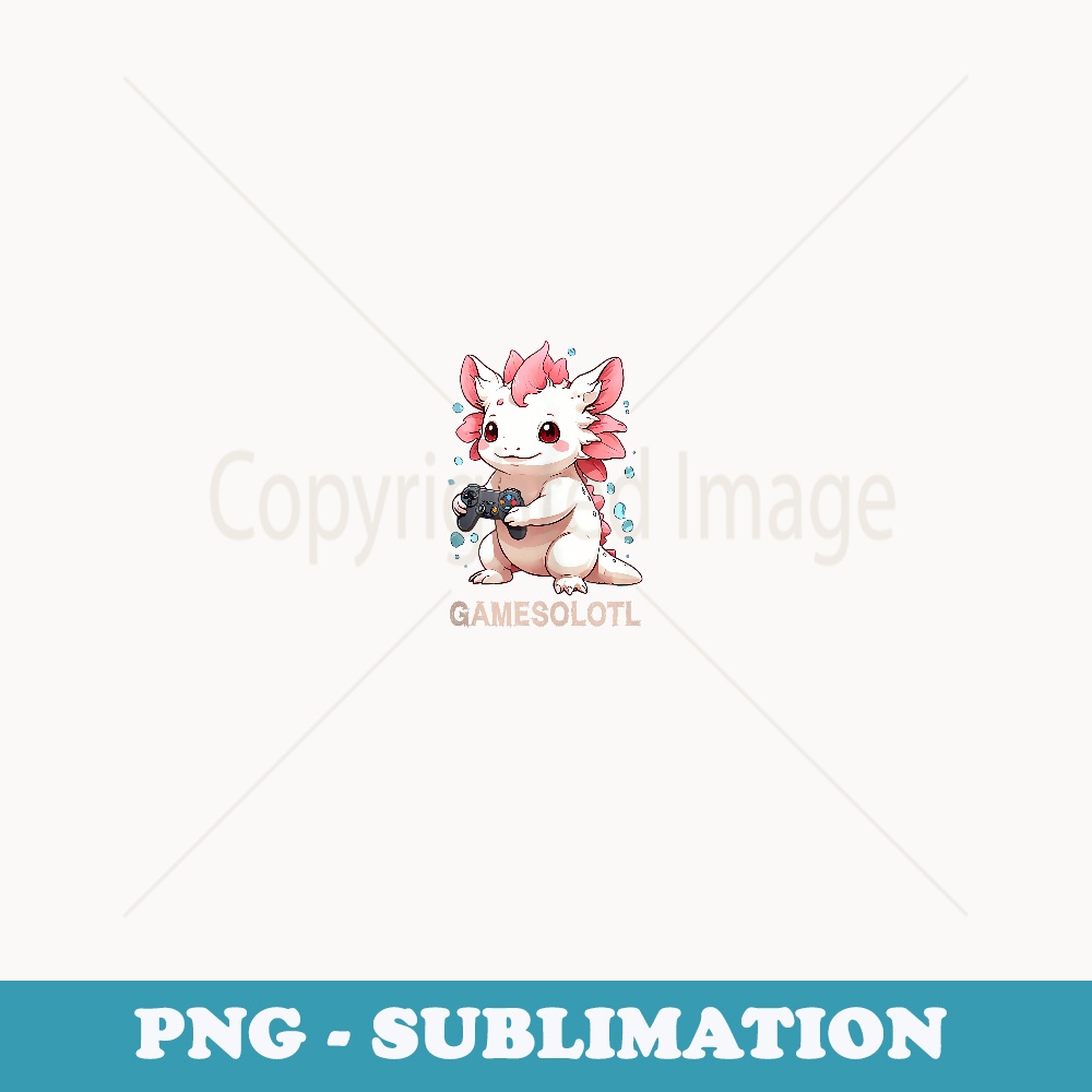 Cute Gaming Axolotl Gamesolotl Anime Kawaii Gamer Axolotl - | Inspire ...