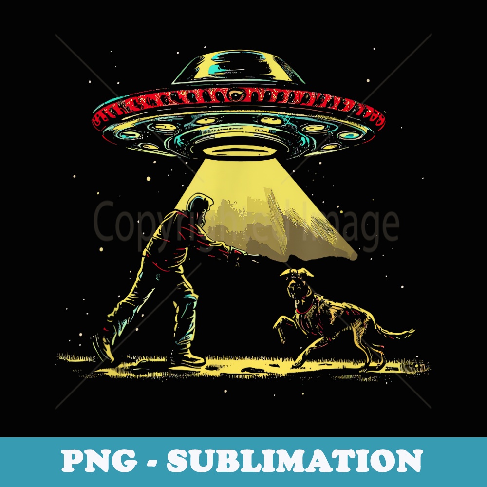 Man With Dog Alien Abduction UFO - Retro Conspiracies Lover | Inspire ...