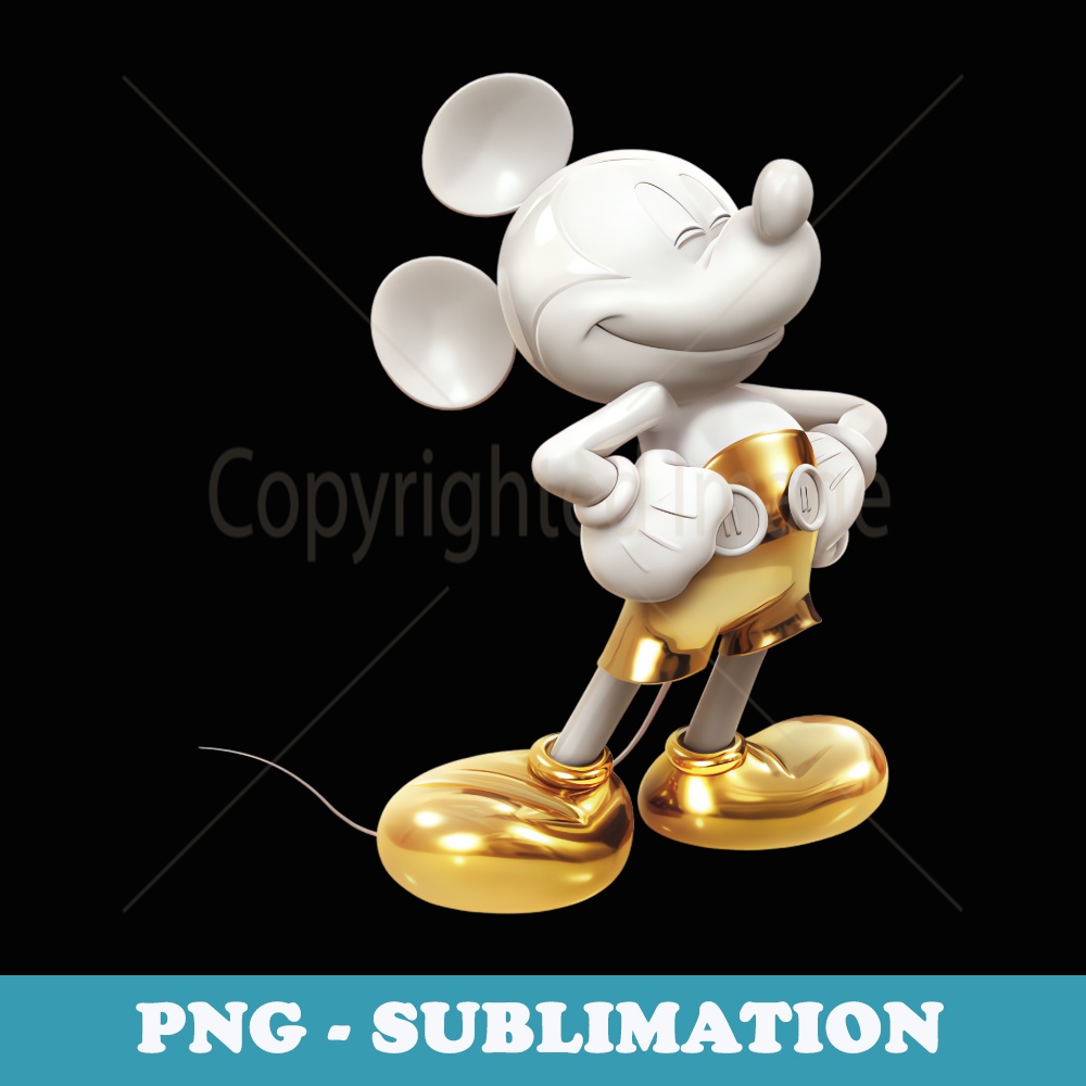Disney Gold Mickey Mouse Pose - Instant PNG Sublimation Down | Inspire ...