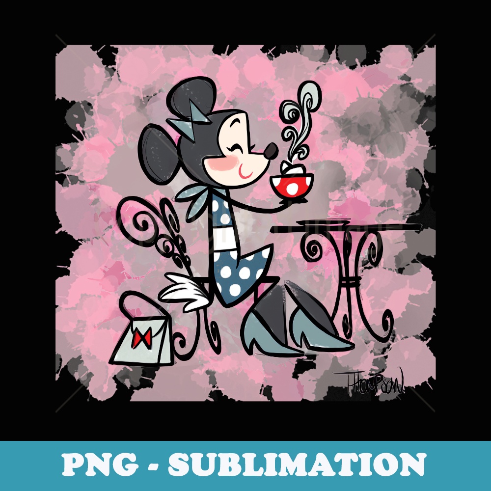 Disney Vintage Minnie Mouse Cafe Graphic - Instant PNG Subli | Inspire ...