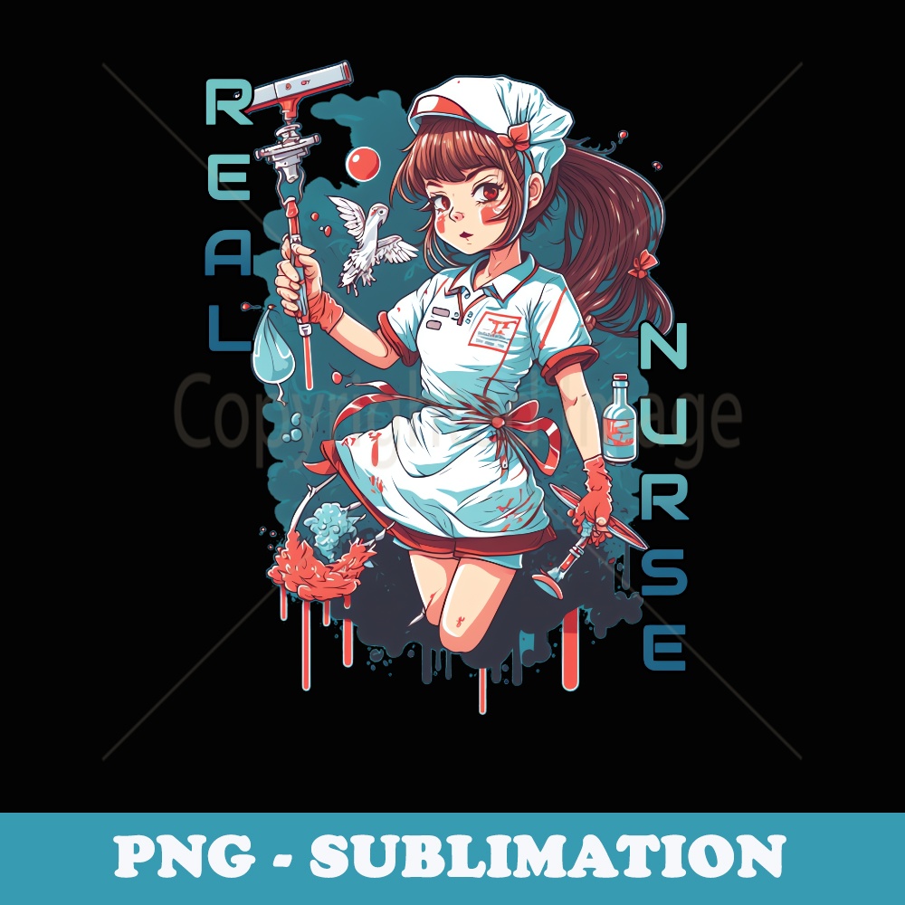Real Cute Animated Nurse - PNG Transparent Sublimation File | Inspire ...