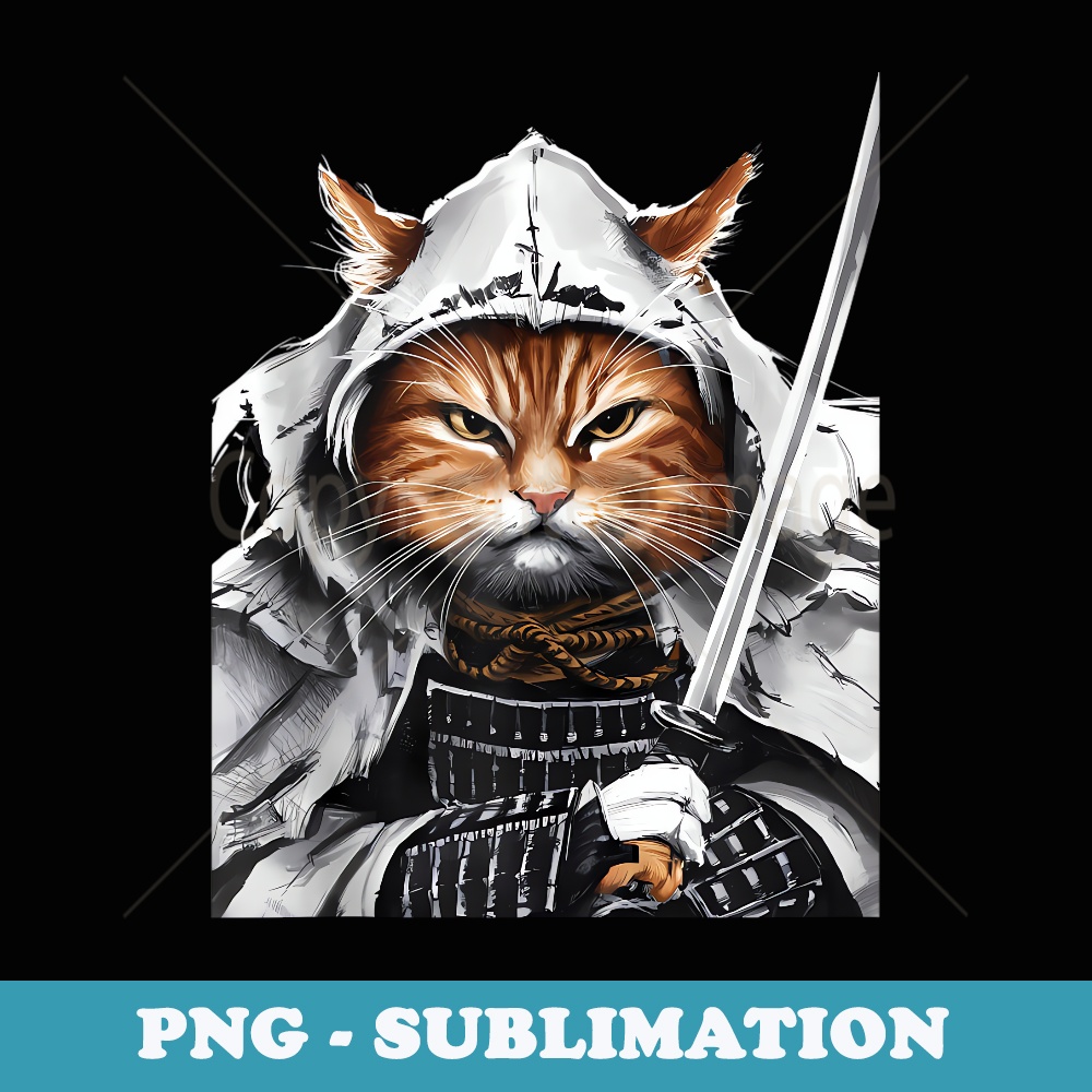 Japanese Cat Samurai Kawaii Sword Vintage Ninja Ginger Cat - | Inspire ...