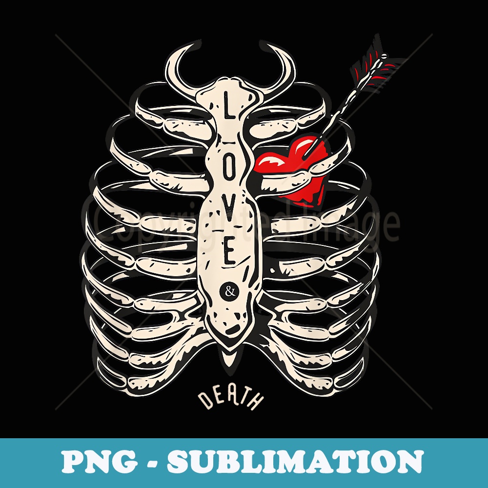 Skeleton Heart Rib Cage X-Ray Funny Halloween - Digital Subl | Inspire ...